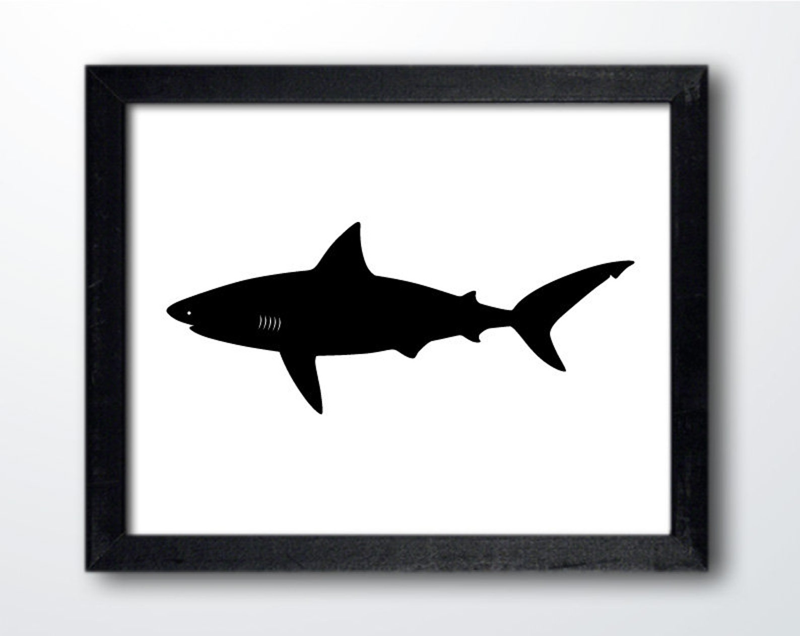 Bull Shark - Digital Download, Bull Shark Art, Bull Shark Silhouette ...