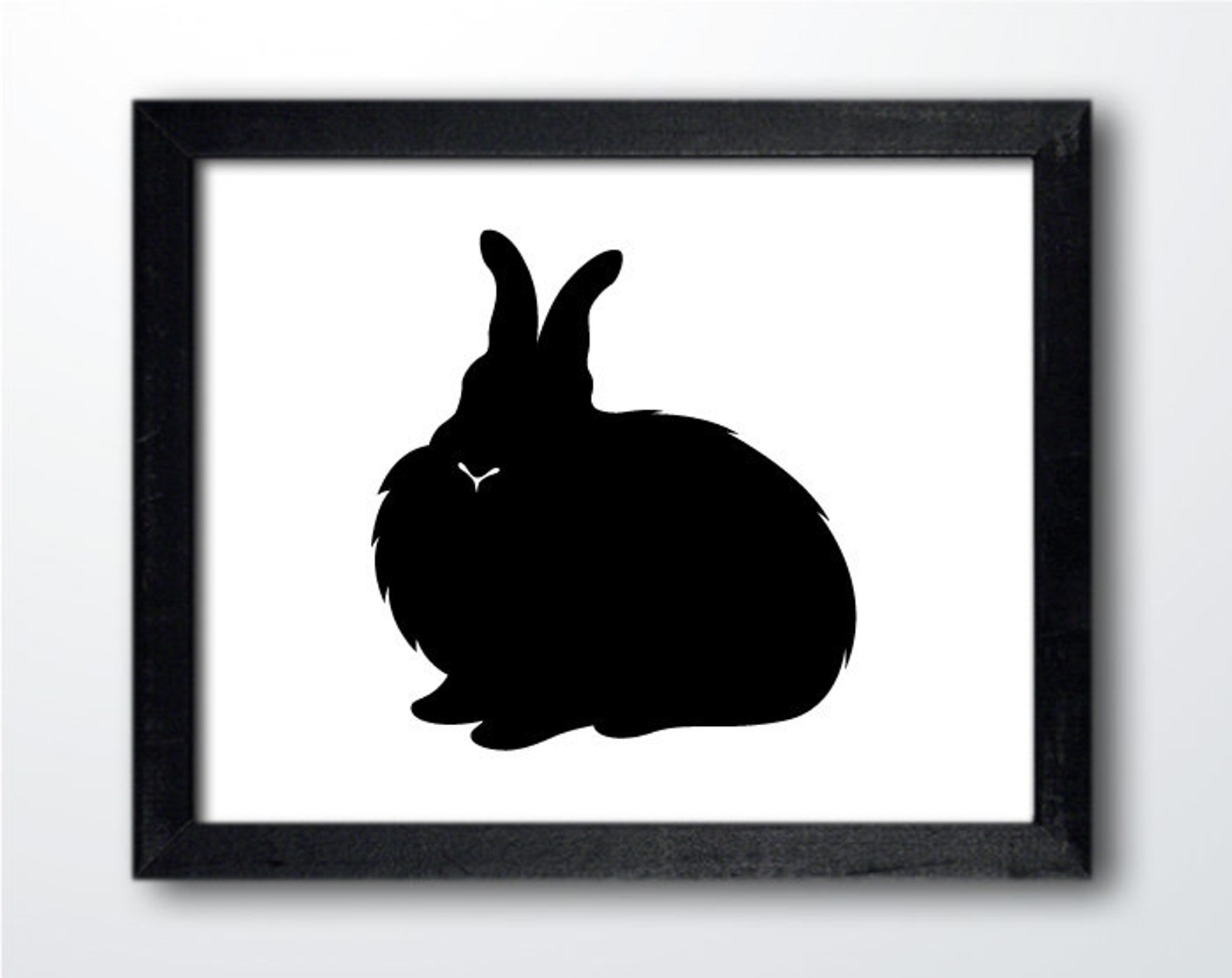 Satin Angora Rabbit - Digital Download, Satin Angora Rabbit Silhouette ...