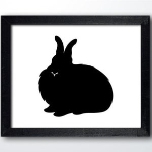 Satin Angora Rabbit Digital Download, Satin Angora Rabbit Silhouette ...