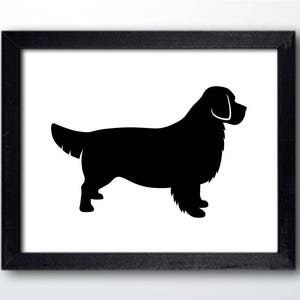 Clumber Spaniel - Digital Download, Clumber Spaniel Art, Dog Silhouette ...