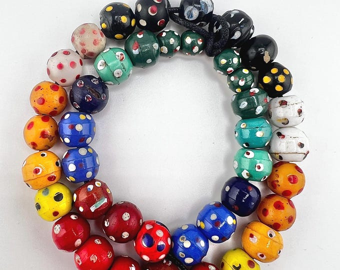 Venetian Skunk Beads, African Trade Beads, Authentic Historical Glass ...