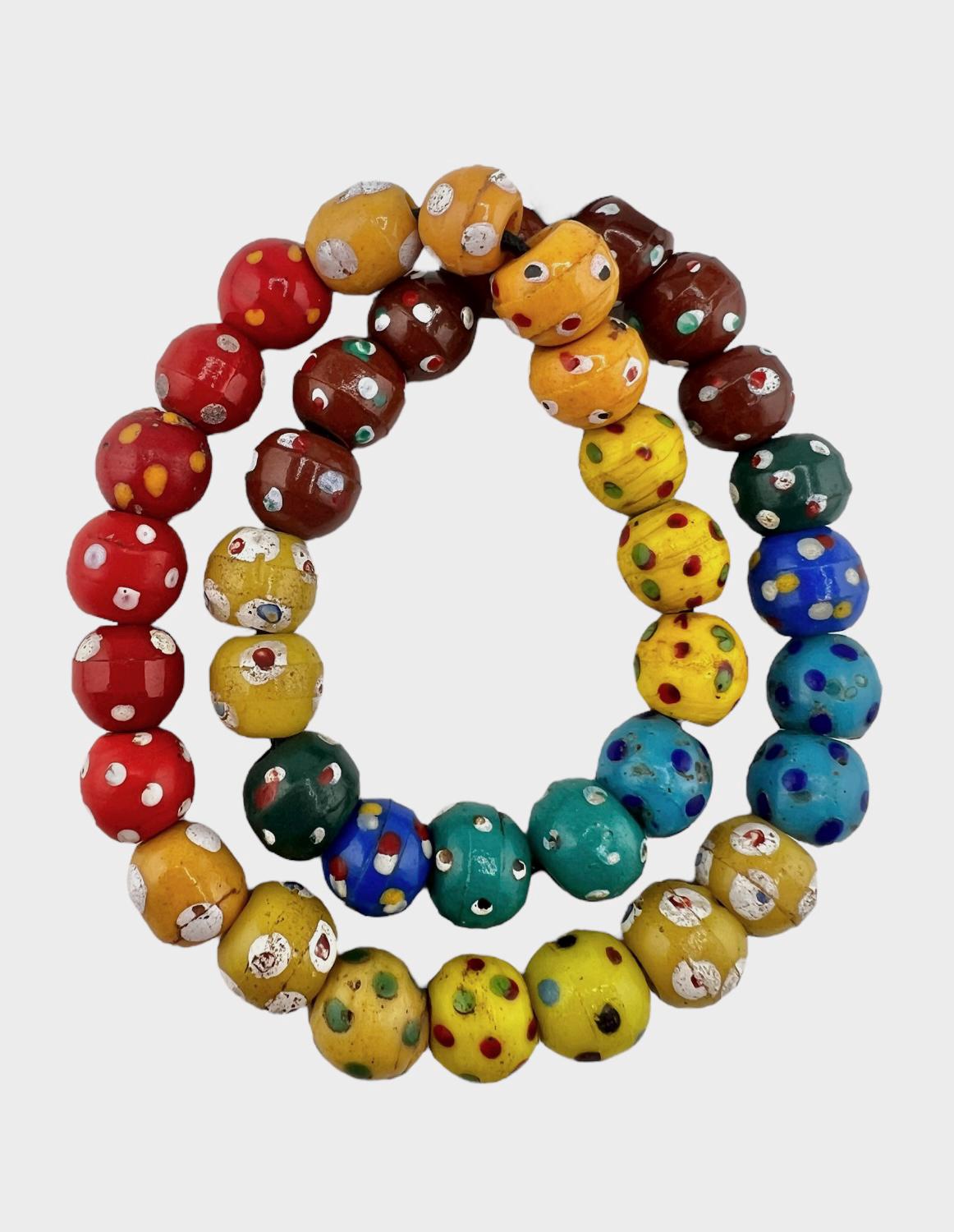 Venetian Skunk Beads, African Trade Beads, Vintage Jewelry Supplies ...