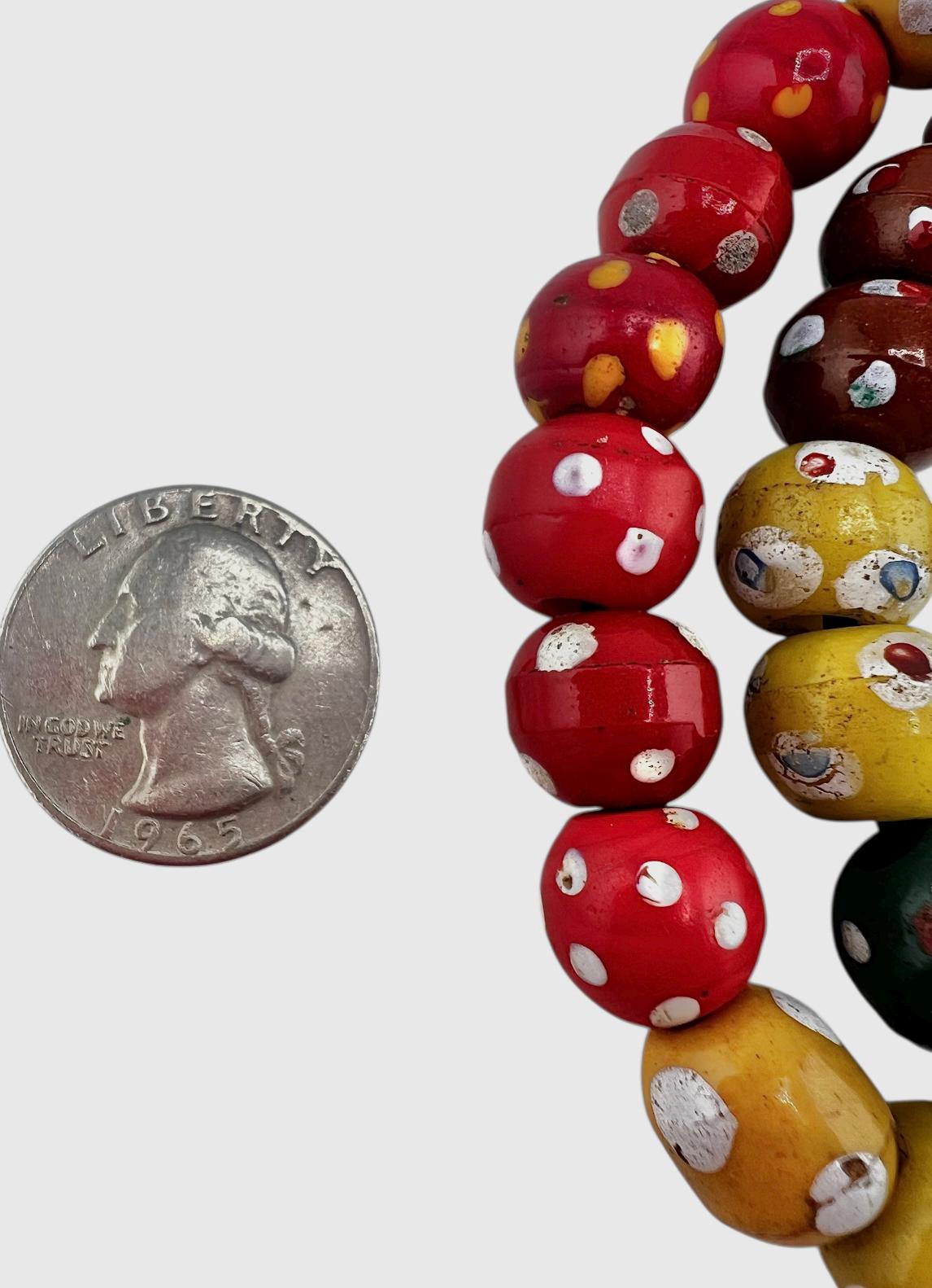 Venetian Skunk Beads, African Trade Beads, Vintage Jewelry Supplies ...