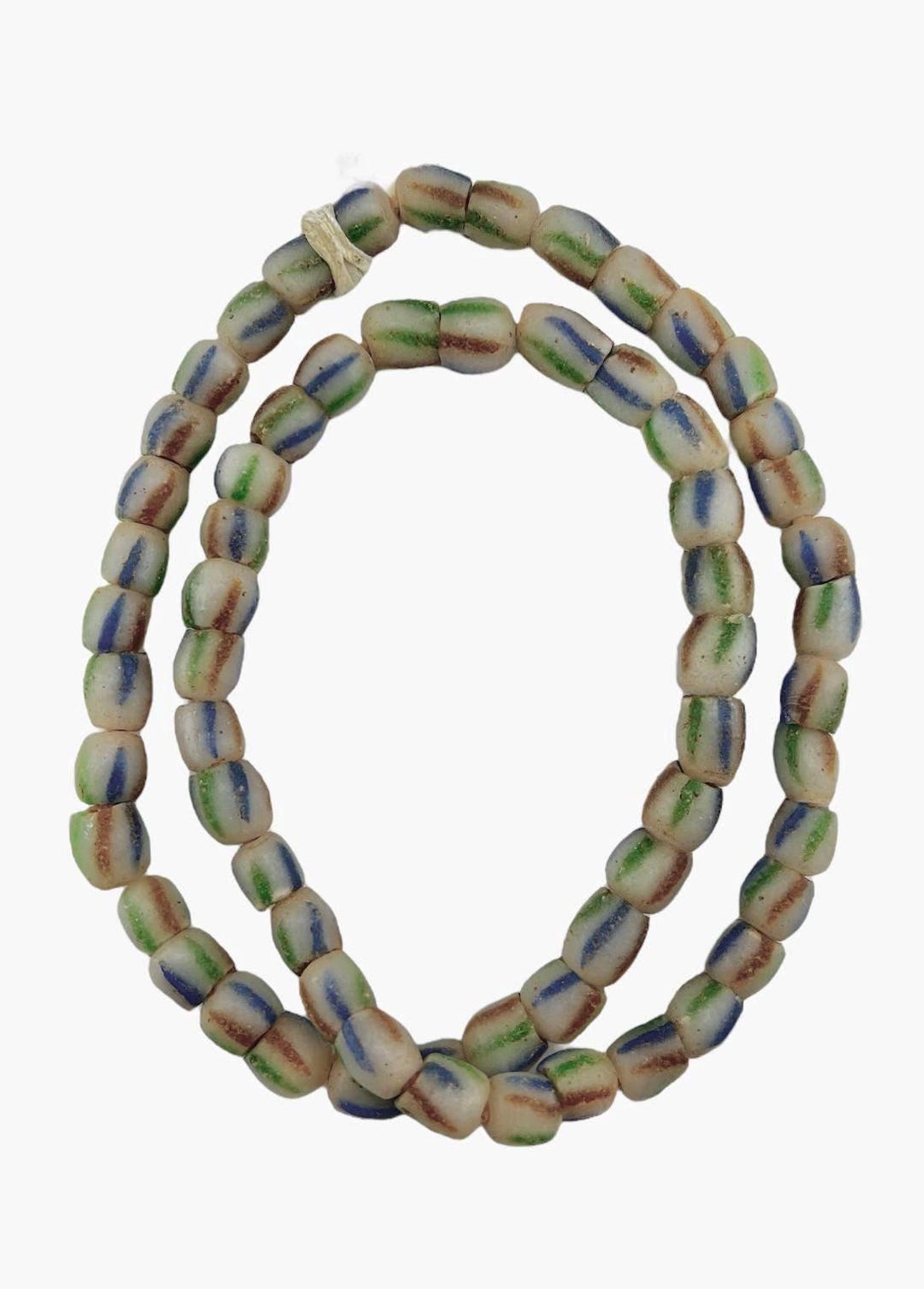 Krobo Recycled Powder Beads, Glass Striped Trade Beads #134 - Etsy