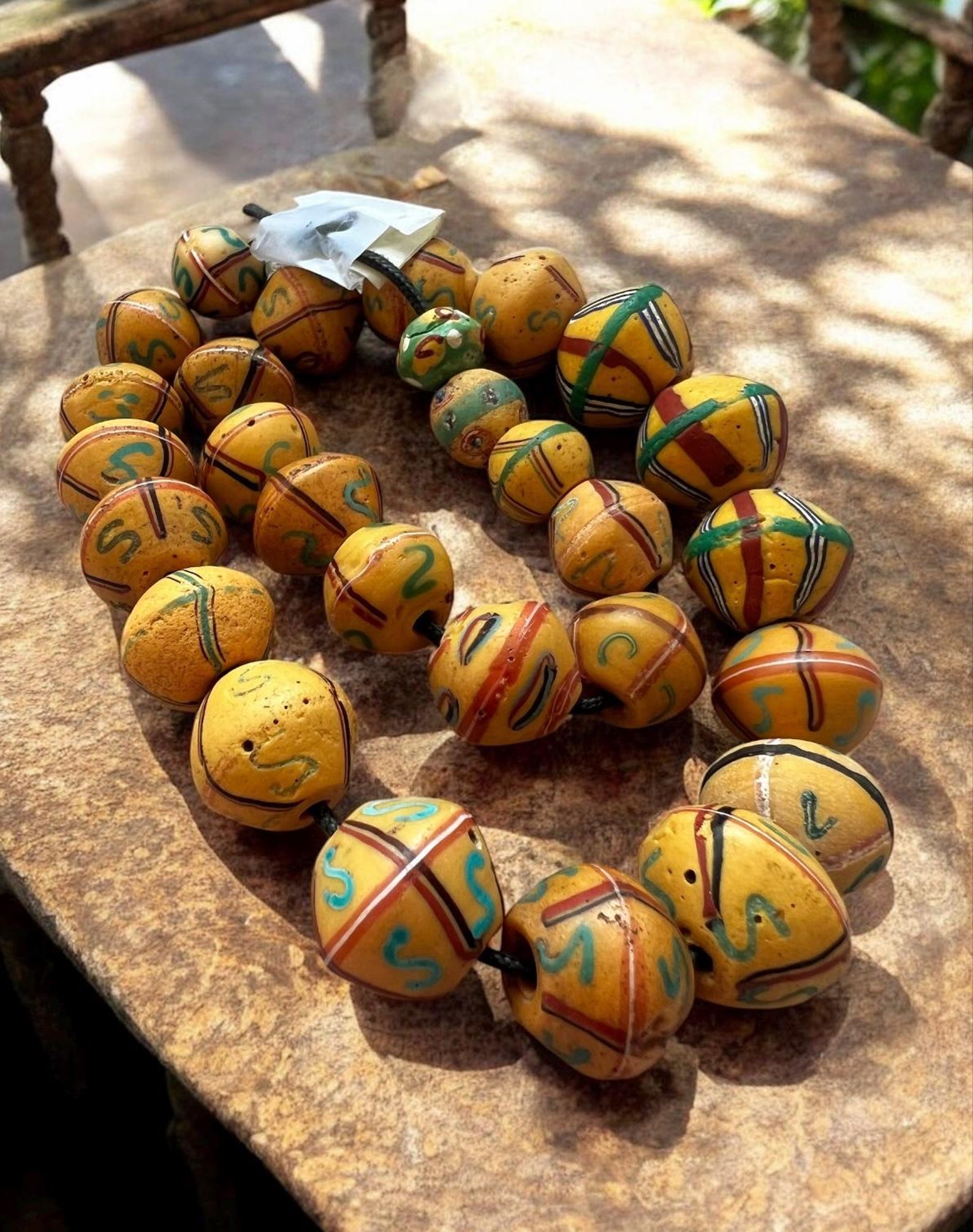 Venetian King Beads | 28 Antique Trade Beads | Authentic African Trade ...