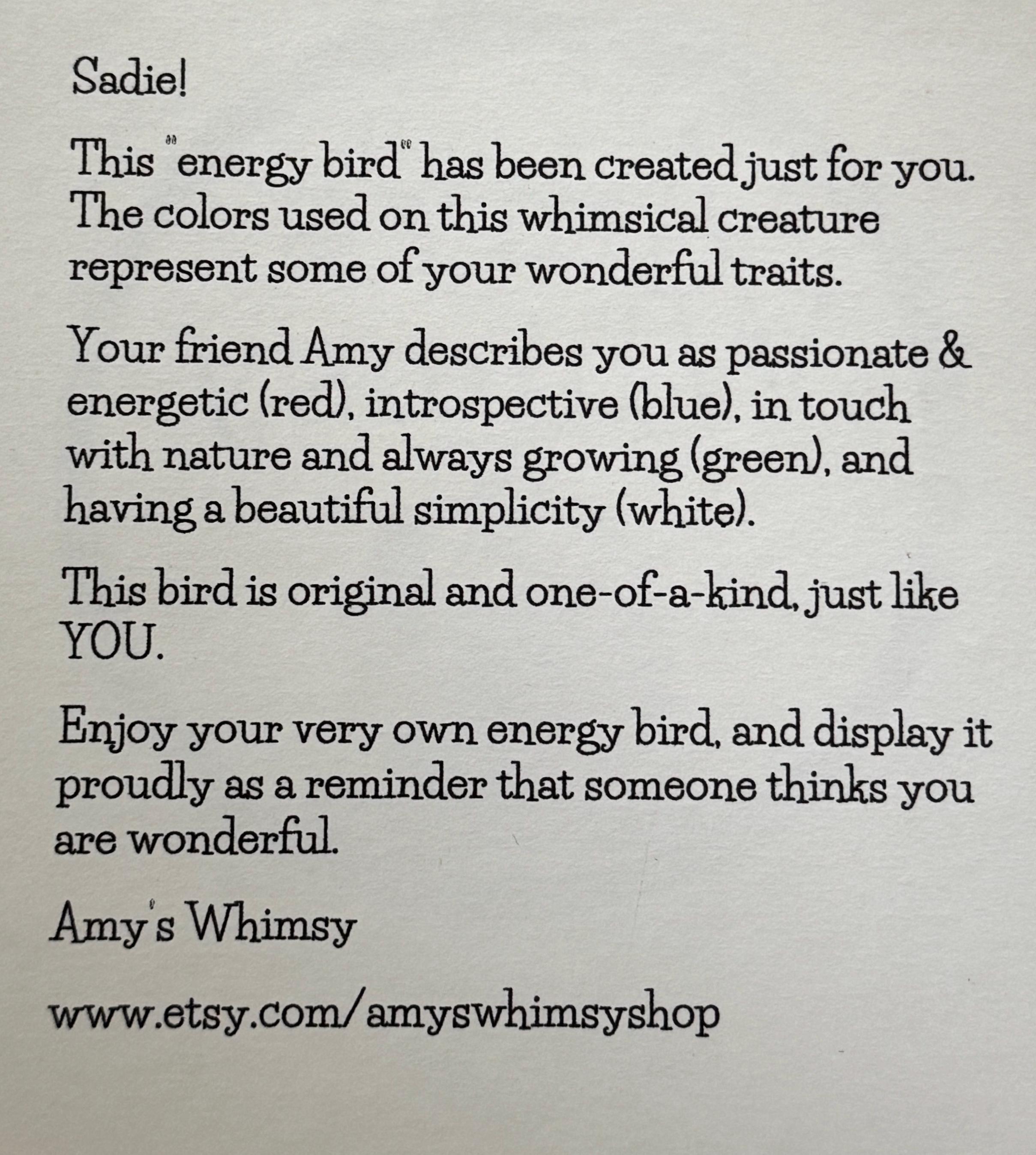 Custom Whimsical Single Bird - Etsy