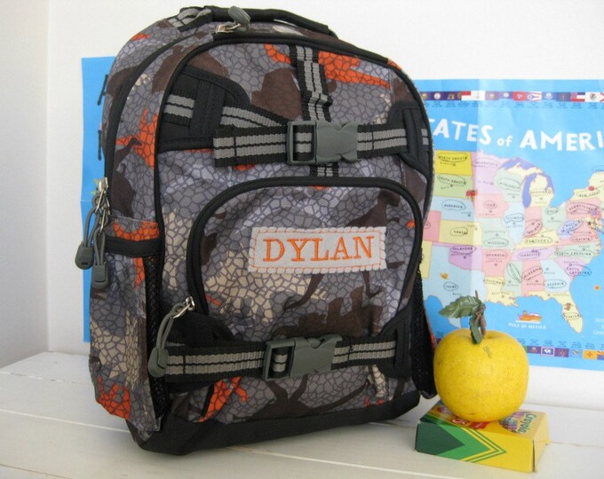 Personalized Kids Backpack Pottery Barn small Size Gray Dino - Etsy