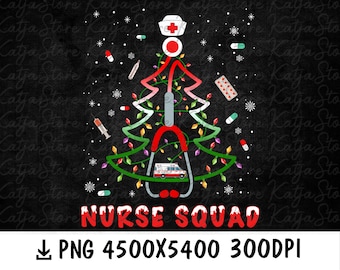 Nurse Christmas Tree Png - Etsy