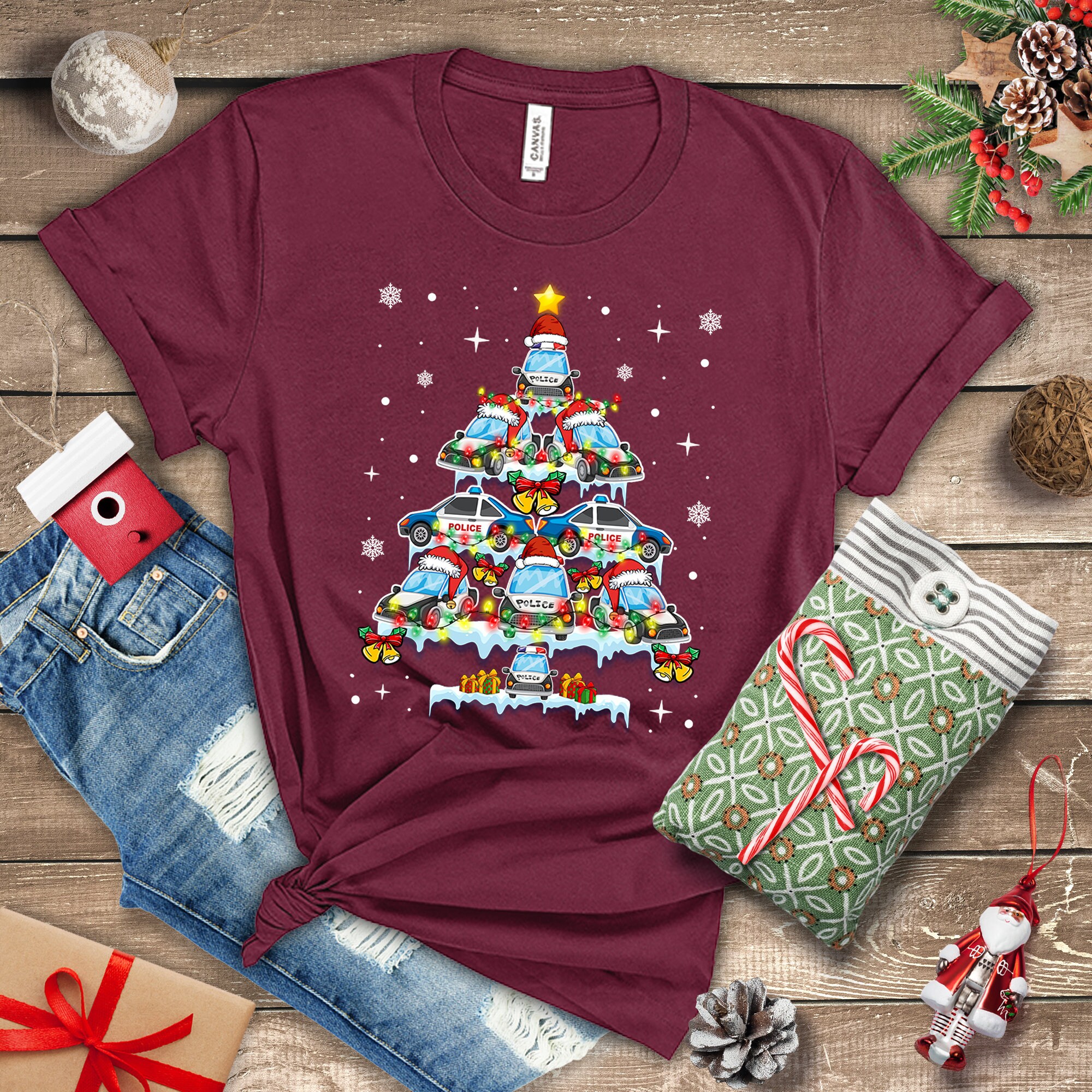 Police Car Christmas Tree, Santa Police Car, Police Wife Christmas