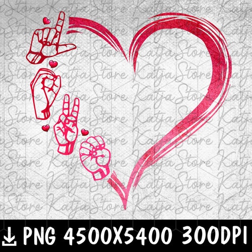 ASL Love Sign Language Svg/png/jpeg Design for Silhouette - Etsy