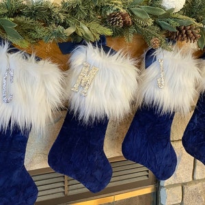 Christmas Stocking, Personalized Christmas Stocking, Royal Blue ...