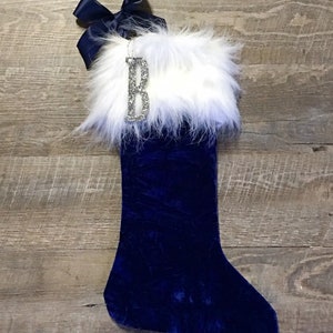 Christmas Stocking, Personalized Christmas Stocking, Royal Blue ...