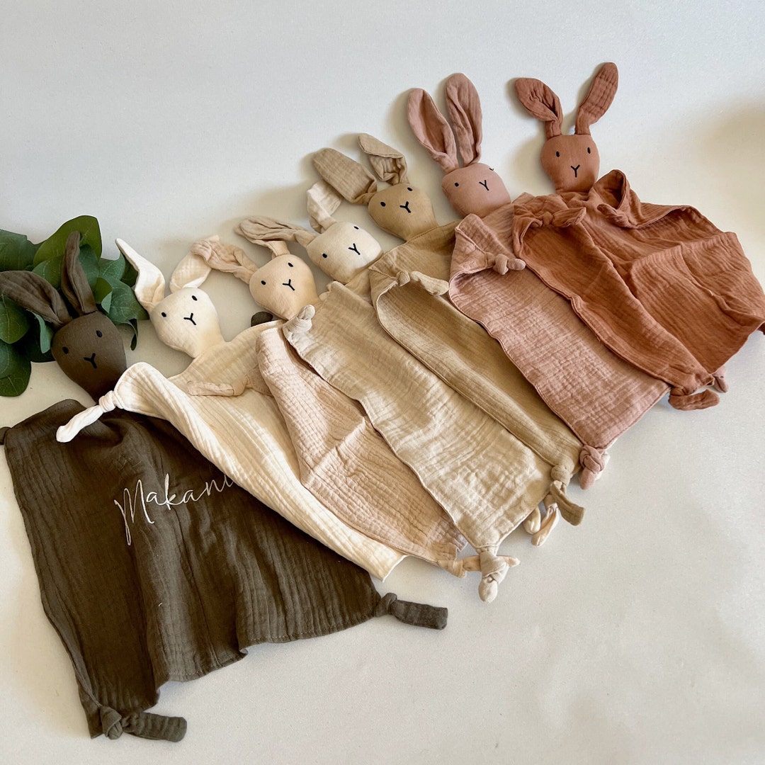 Personalized Bunny Lovey, Baby Shower, Small Security Blanket ...