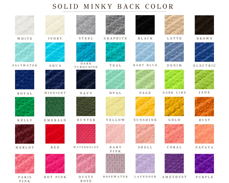 Teddy Quartz and You Choose Minky Color Baby Blanket Newborn - Etsy