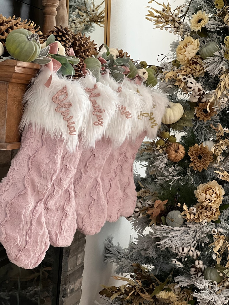 Ice Pink Christmas Stocking Rosewater Pink Xmas Decor - Etsy