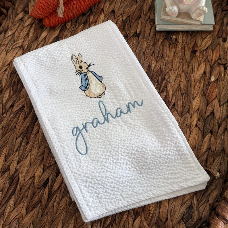 Easter Basket Sash, Embroidered Easter Sash, Easter Bunny Embroidered ...