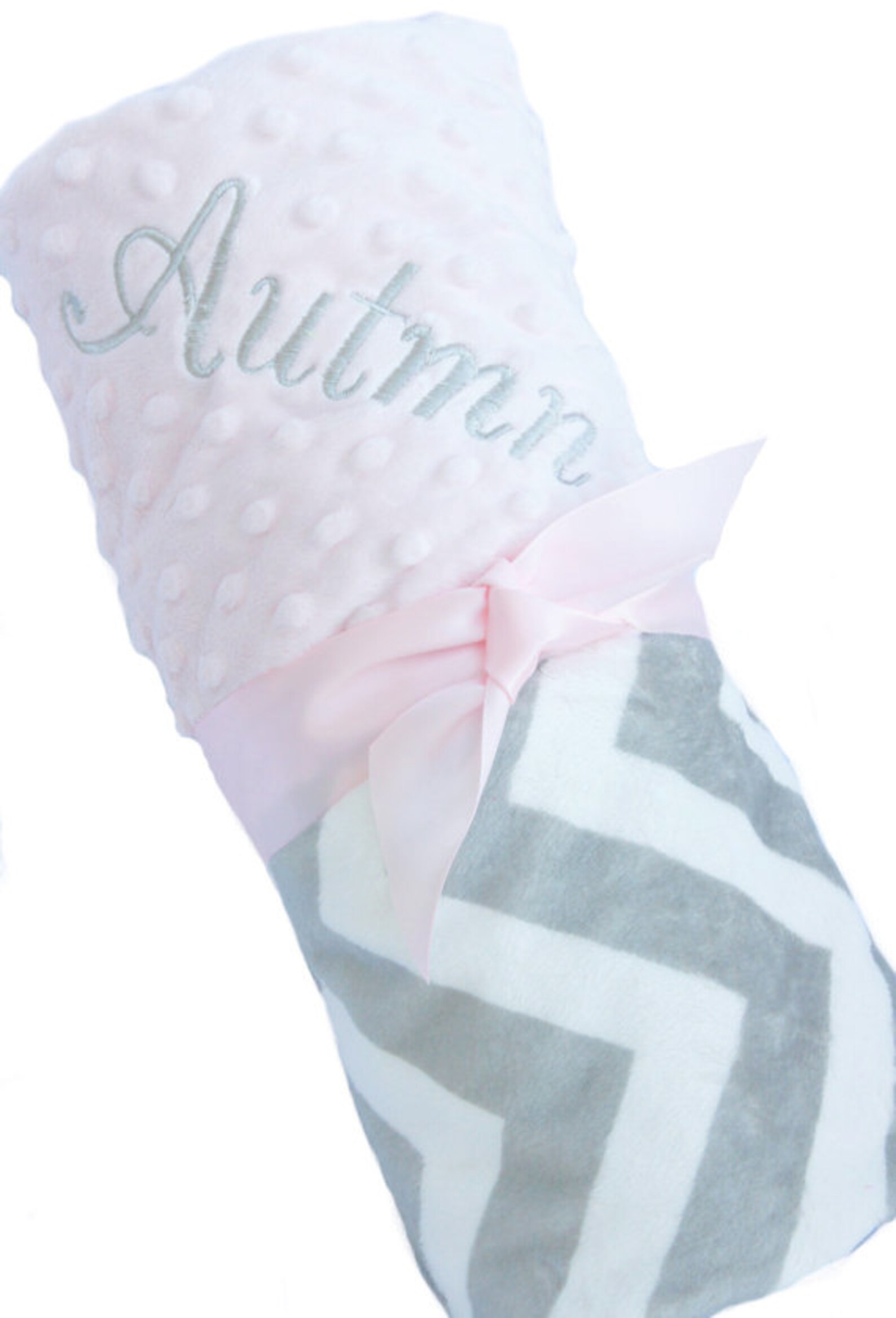 Baby Blanke Personalized Baby Blanket Gray Chevron Baby - Etsy