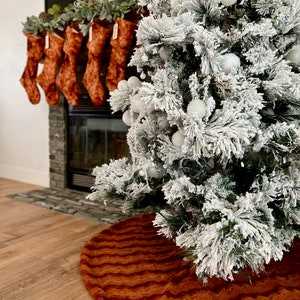 Ginger Glacier Minky Christmas Tree Skirt, Christmas Tree Decor, Double ...