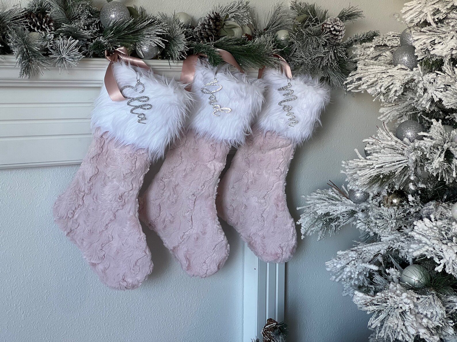 Ice Pink Christmas Stocking Rosewater Pink Xmas Decor - Etsy