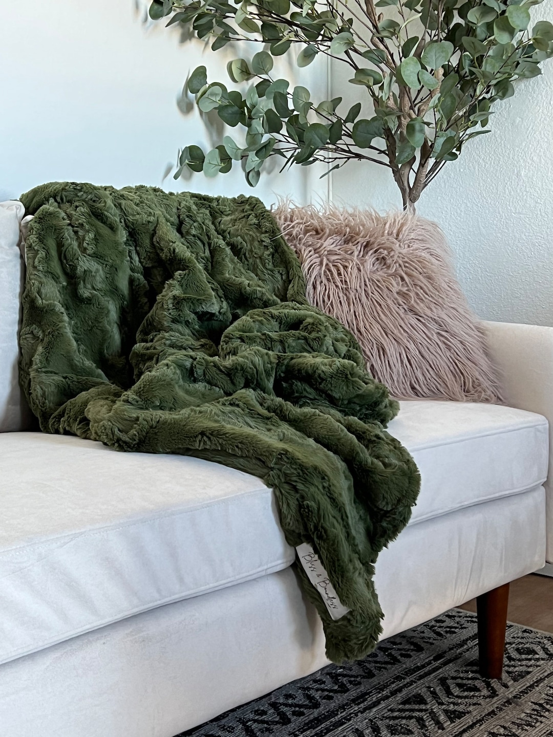 Moss Green Adult Blanket, Adult Gift, Adult Blanket, Personalized Adult ...