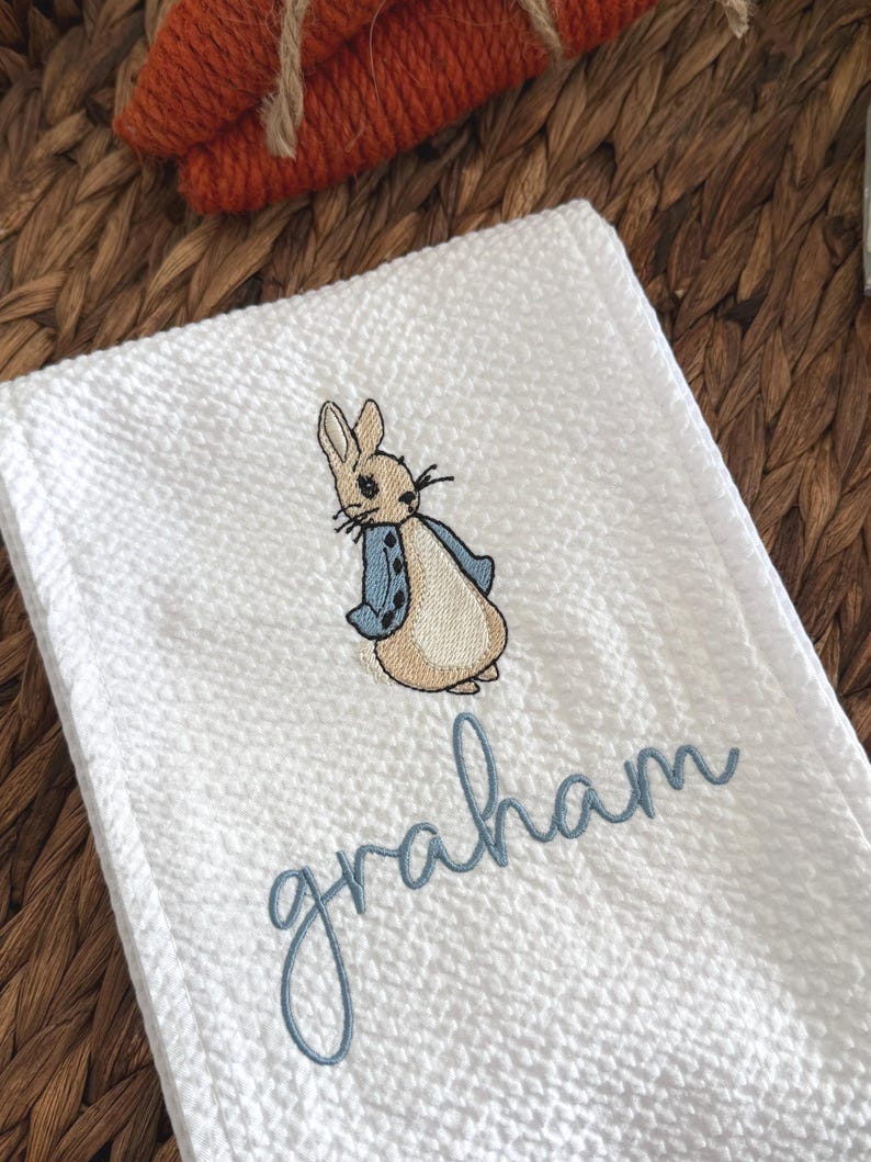 Easter Basket Sash, Embroidered Easter Sash, Easter Bunny Embroidered ...