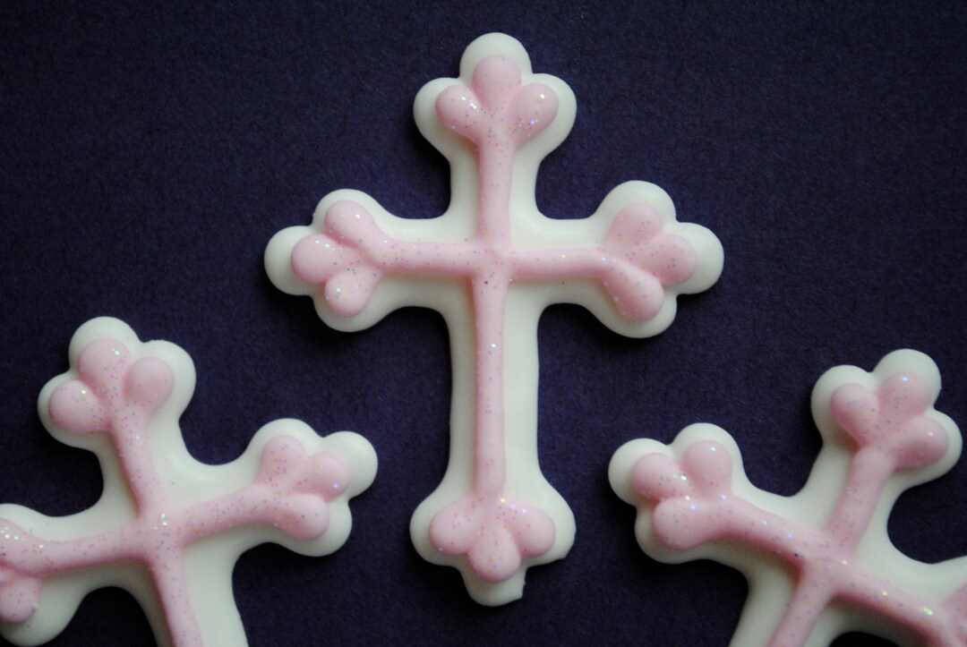Cross Cupcake Toppers- Royal Icing- Baptism- Cake Decorations (12) - Etsy