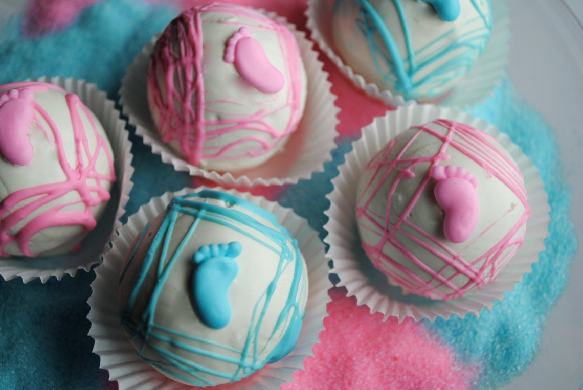 Royal Icing Baby Footprints- Edible Dessert Toppers- Baby Pink or Baby ...