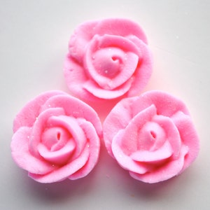 Royal Icing Roses- Pink- 3/4" (12) - Etsy
