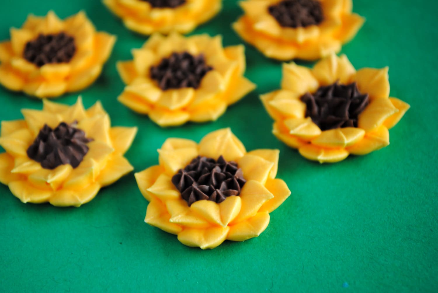Sunflower Topper- Made From Royal Icing- Cake Decorations (12) - Etsy