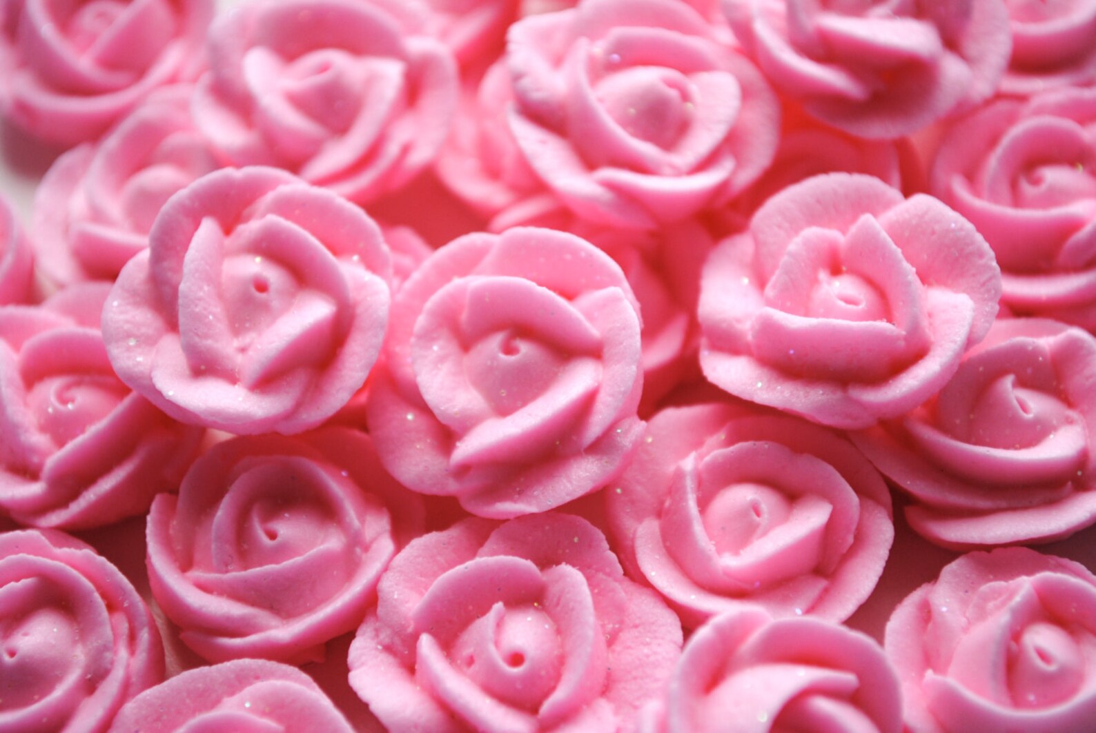 Royal Icing Roses- Pink- 3/4" (12) - Etsy