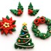 Royal Icing Christmas Cupcake Toppers- Combination Pack (12) - Etsy