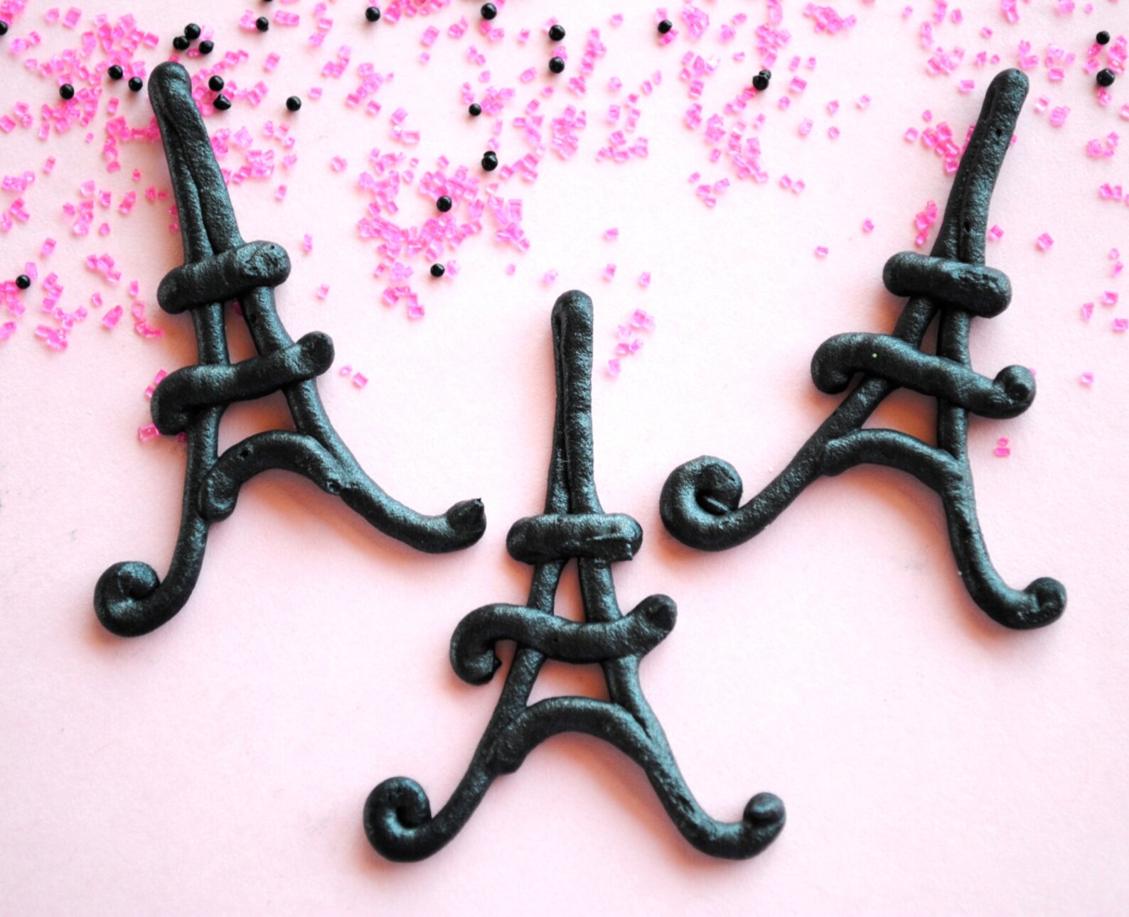 Royal Icing Eiffel Tower Cupcake Toppers Paris Party Royal Icing 12 - Etsy