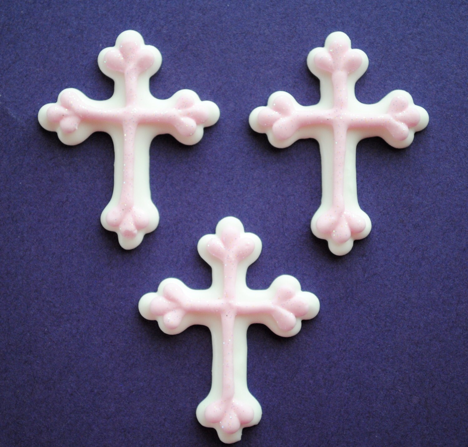 Cross Cupcake Toppers- Royal Icing- Baptism- Cake Decorations (12) - Etsy