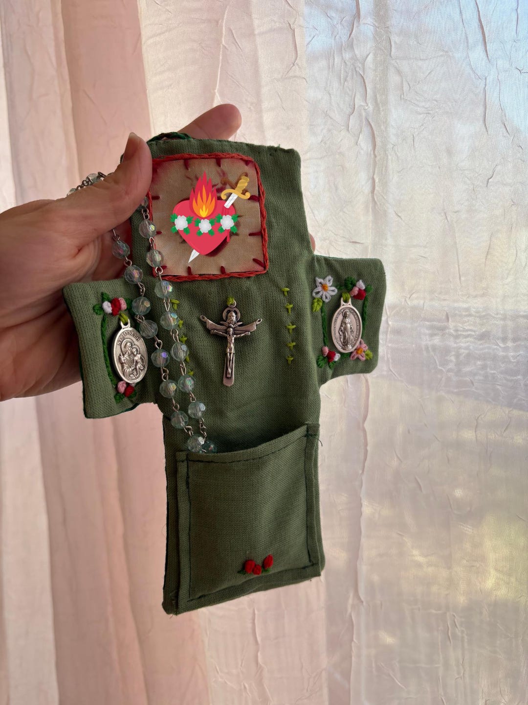 Immaculate Heart of Mary Handmade Catholic Pocket Shrine Portable ...