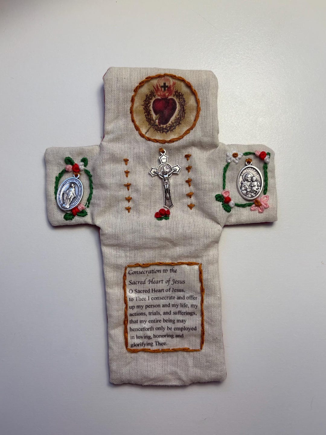 Catholic Pocket Shrine - Sacred Heart of Jesus, Prayer Aid, Devotional ...