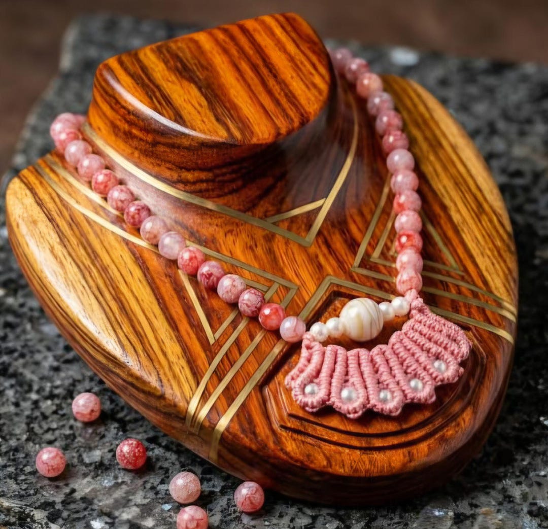 Handmade Bohemian Style Macrame Necklace With Shell Type Pendant. - Etsy