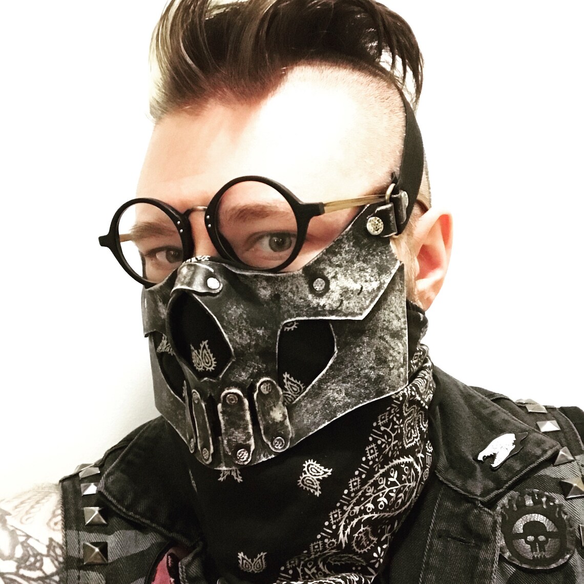 Leather Skull Half Mask | Etsy