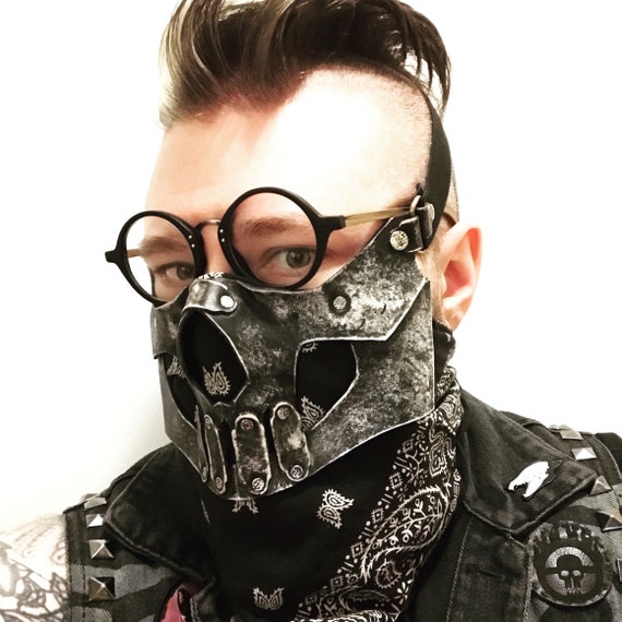 Leather Skull Half Mask | Etsy