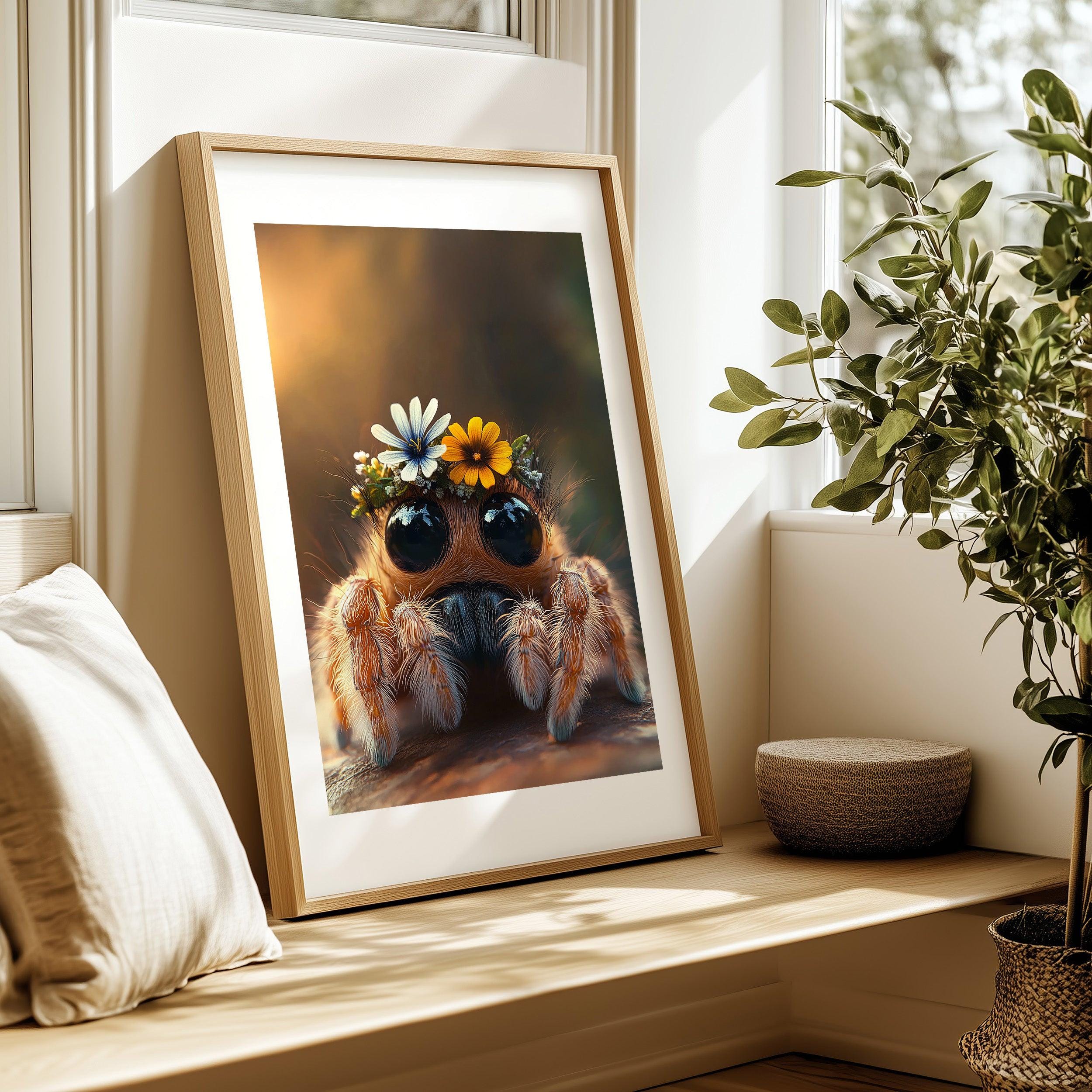 Baby Spider Printable – Cute Insect Nursery Wall Art With Floral ...