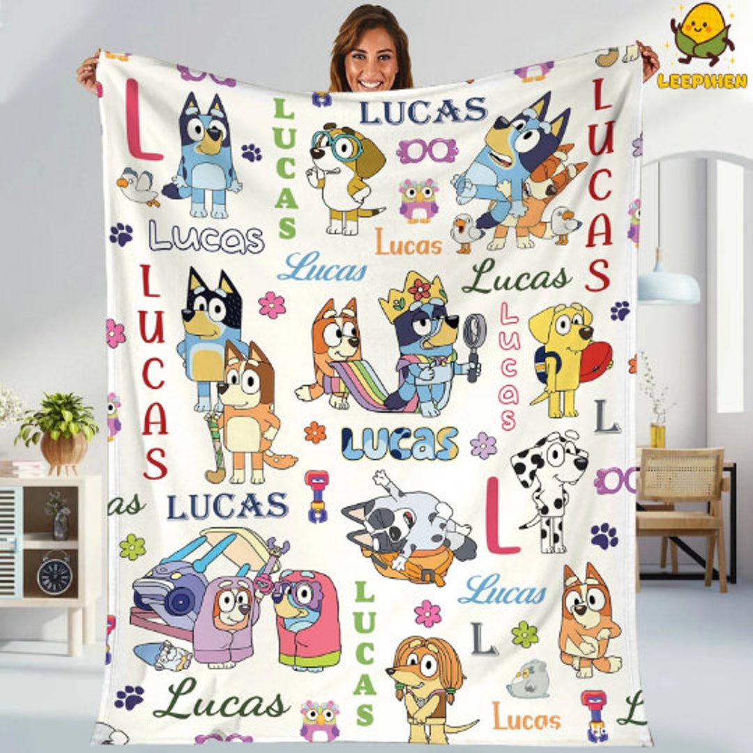 Custom Bluey Blanket Bluey Family Blanket Bluey Here Come the Grannies ...