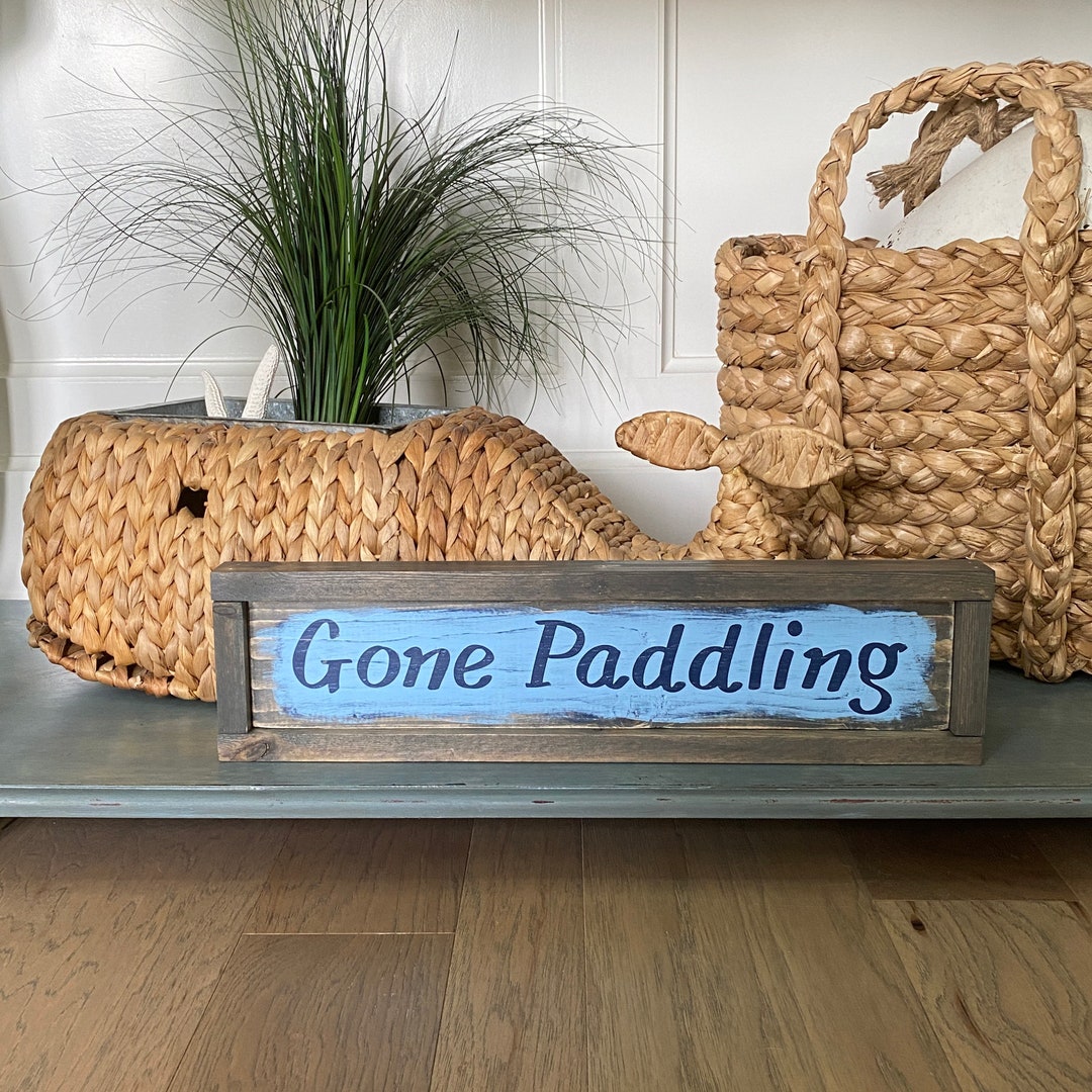 Stand up Paddle Board Sign New Home Gift for Him Gone Paddling - Etsy