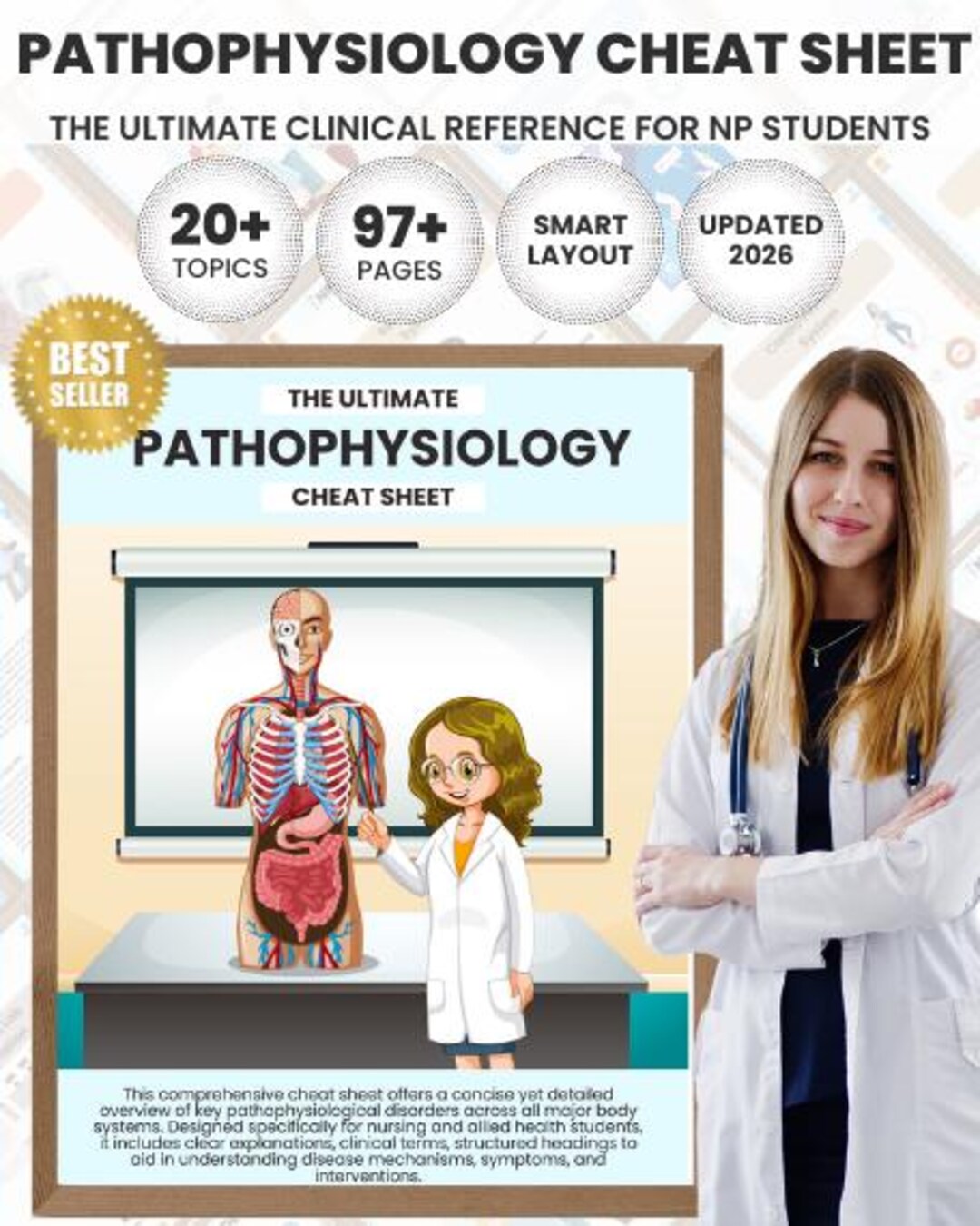 Pathophysiology Cheat Sheet | Disease Process Study Guide for Nurses ...