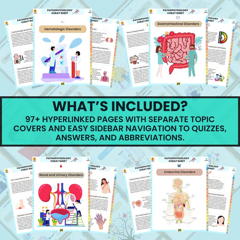 Pathophysiology Cheat Sheet | Disease Process Study Guide for Nurses ...