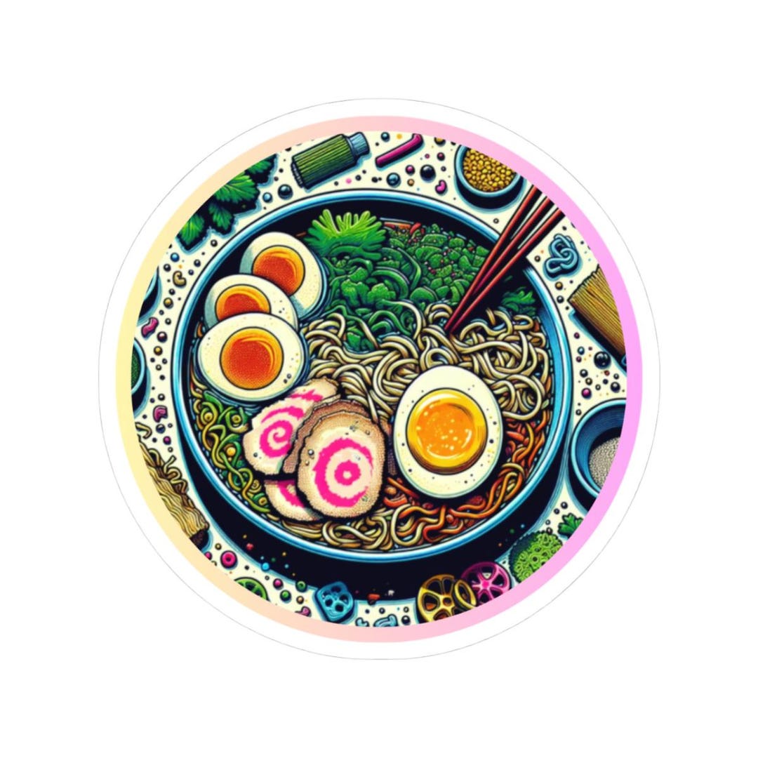Ramen Stickers, Rainbow Ramen, Decal - Etsy