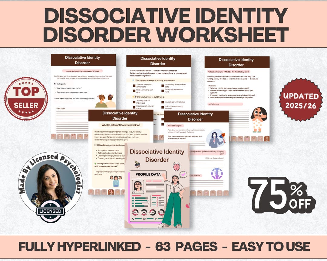 Dissociation Workbook - Dissociative Identity Disorder- DID Therapy - C ...