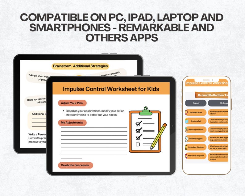 Impulse Control Mega Bundle Workbook, Emotional Regulation, Therapy ...