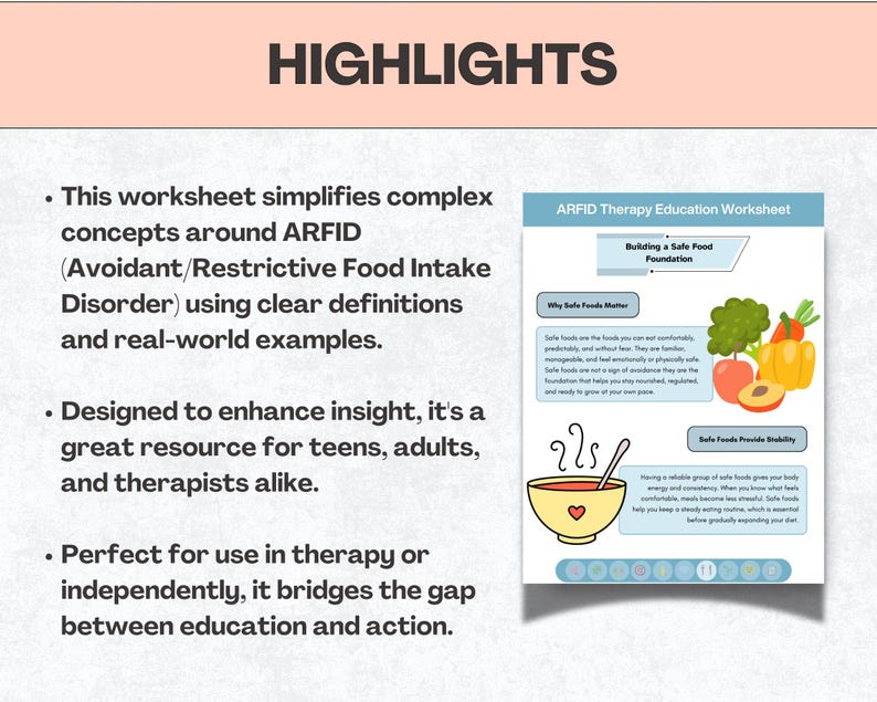 CBT for ARFID, Avoidant Restrictive Food Intake Disorder, 54+ Pages, 10 ...