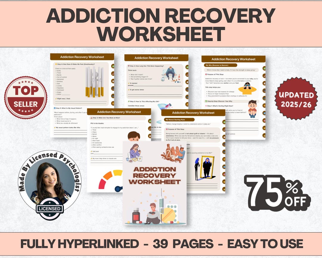 Addiction Recovery Worksheet, Relapse Prevention (digital Download) - Etsy