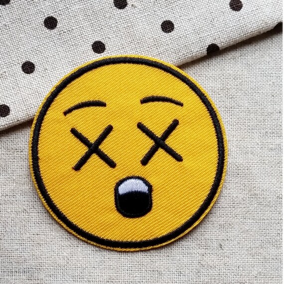 Smiley Face Patch Embroidered patch Iron on patch 3x3 inch Applique ...