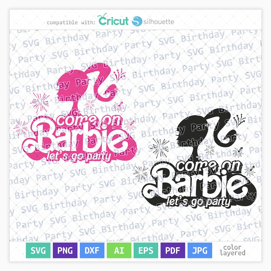 2 Color Come on Baby Lets Go Party Design SVG Pack, Lets Go Party ...
